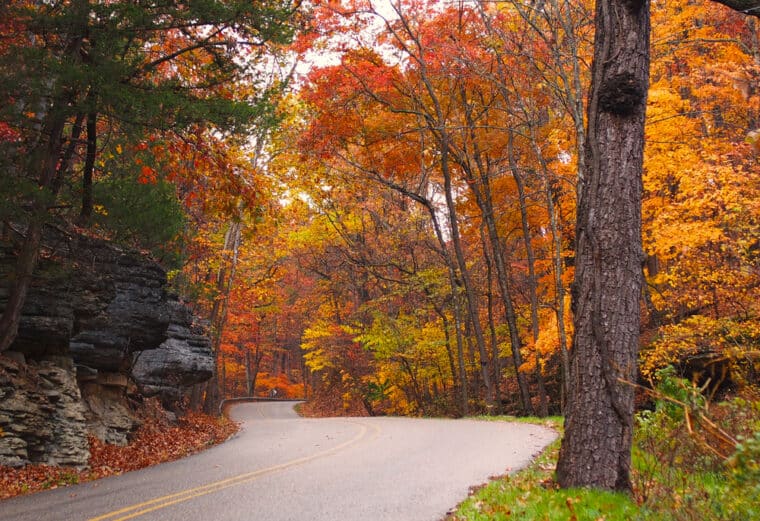 Downtown Eureka Springs is the Perfect for Fall Getaways